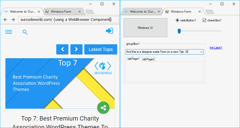 Creating A C Application With Chrome Style Tabs Using Easytabs In Winforms Our Code World