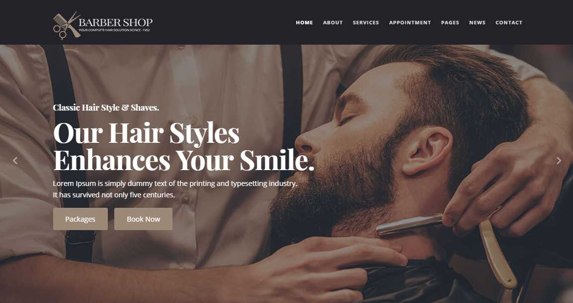 Top 10 Best Premium Barbershop Website Templates Our Code World