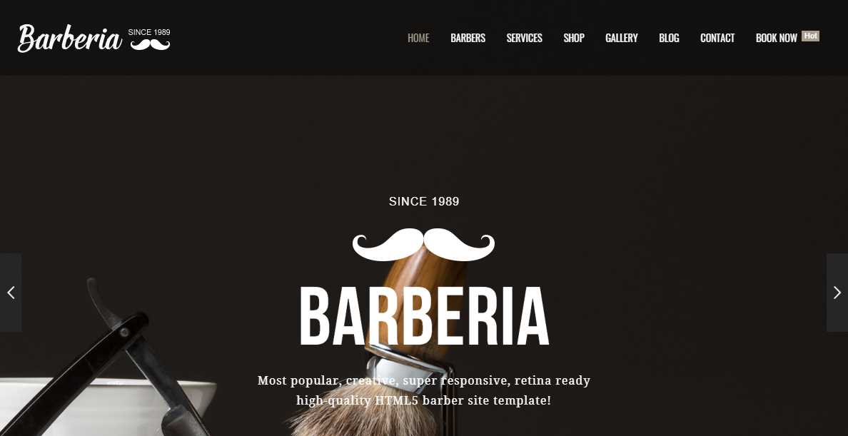 Top 10 Best Premium Barbershop Website Templates Our Code World