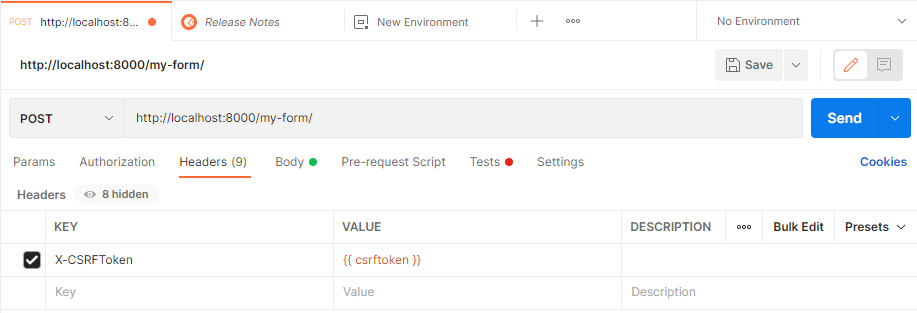 How to handle Postman and Django 403 Forbidden Error: CSRF verification ... How to handle Postman and Django 403 Forbidden Error: CSRF verification ...